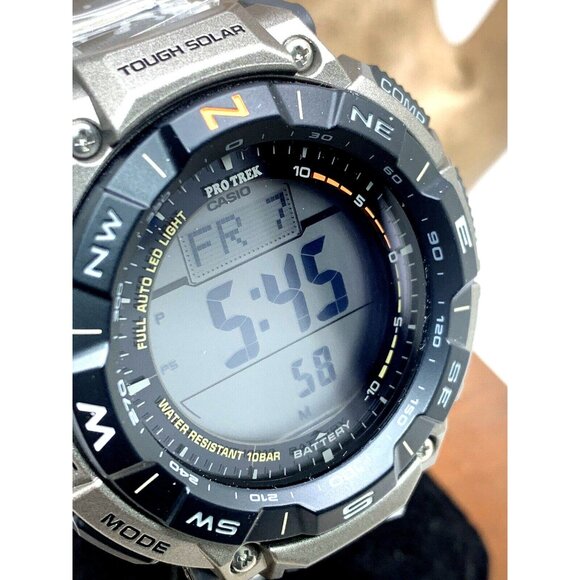 Casio | Accessories | Casio Mens Watch Prg34t7 Pro Trek Triple Sensor Titanium Solar Digital 353 ...